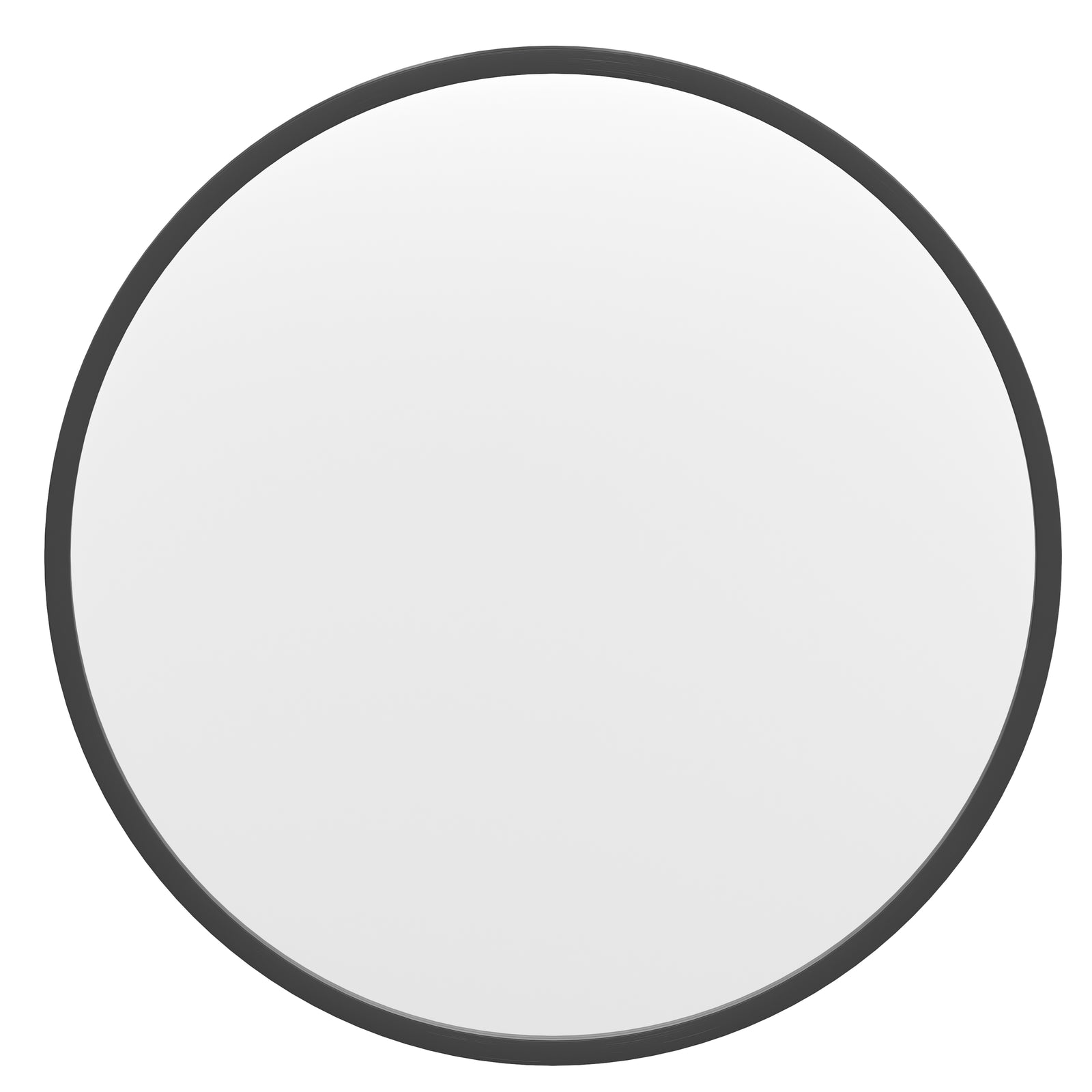 Monaco 20" Round Accent Wall Mirror in Black with Metal Frame for Bath